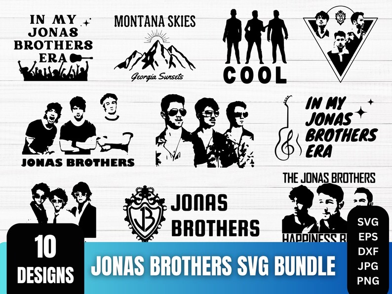 Jonas Brothers SVG Bundle, Jonas Retro 90'S, Concert 2023 Retro Gift ...