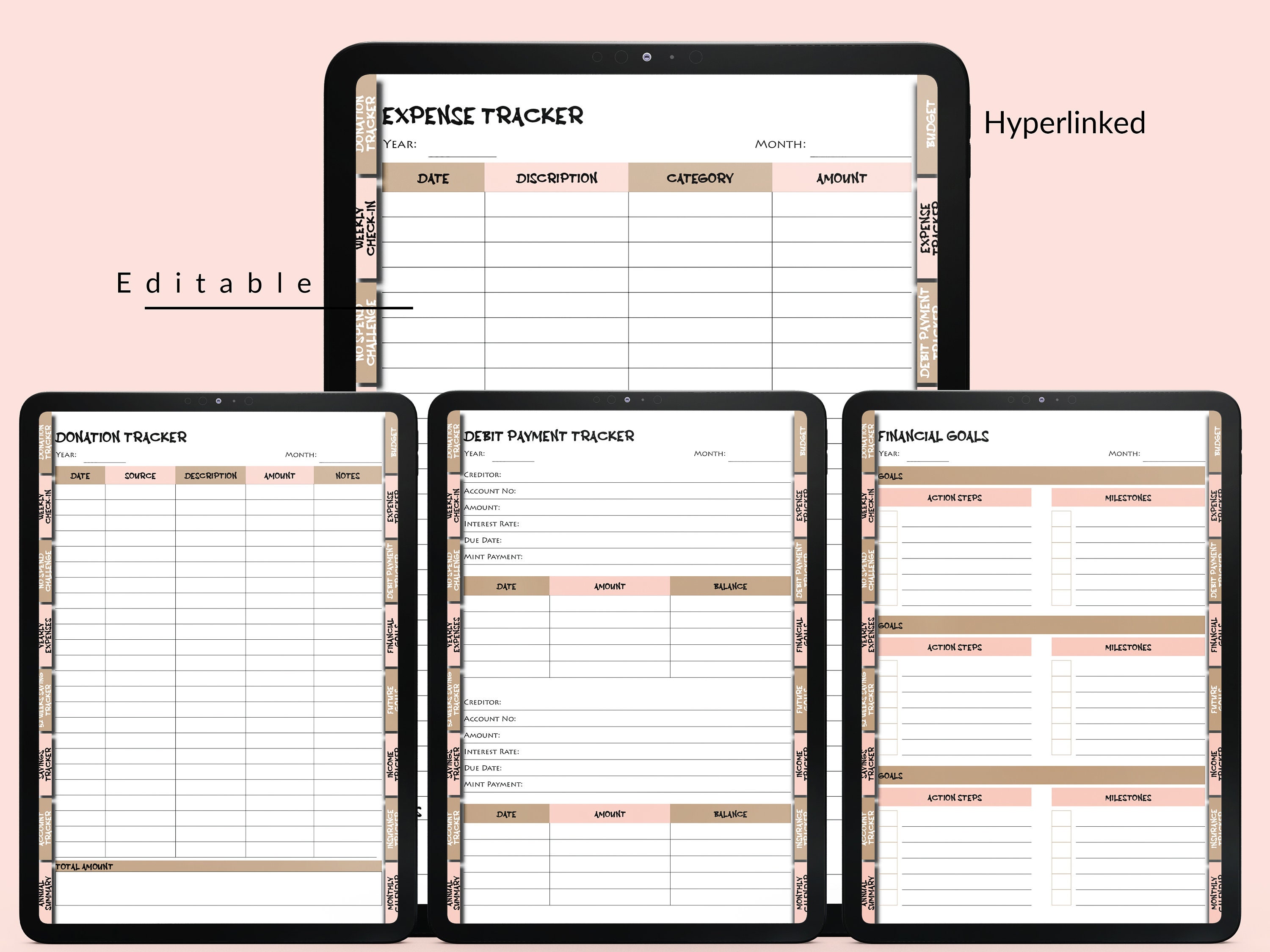 Digital Budget Planner Finance Tracker Finance Planner - Etsy