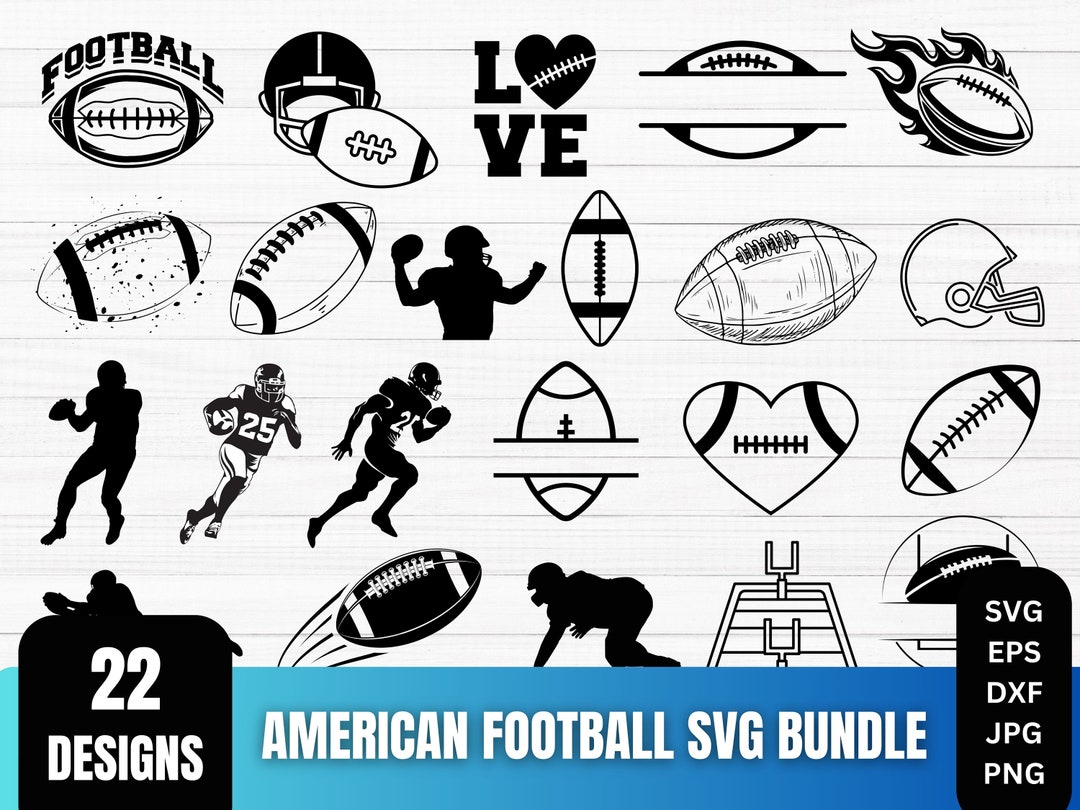 American Football SVG Bundle, Football Clipart|football, American ...
