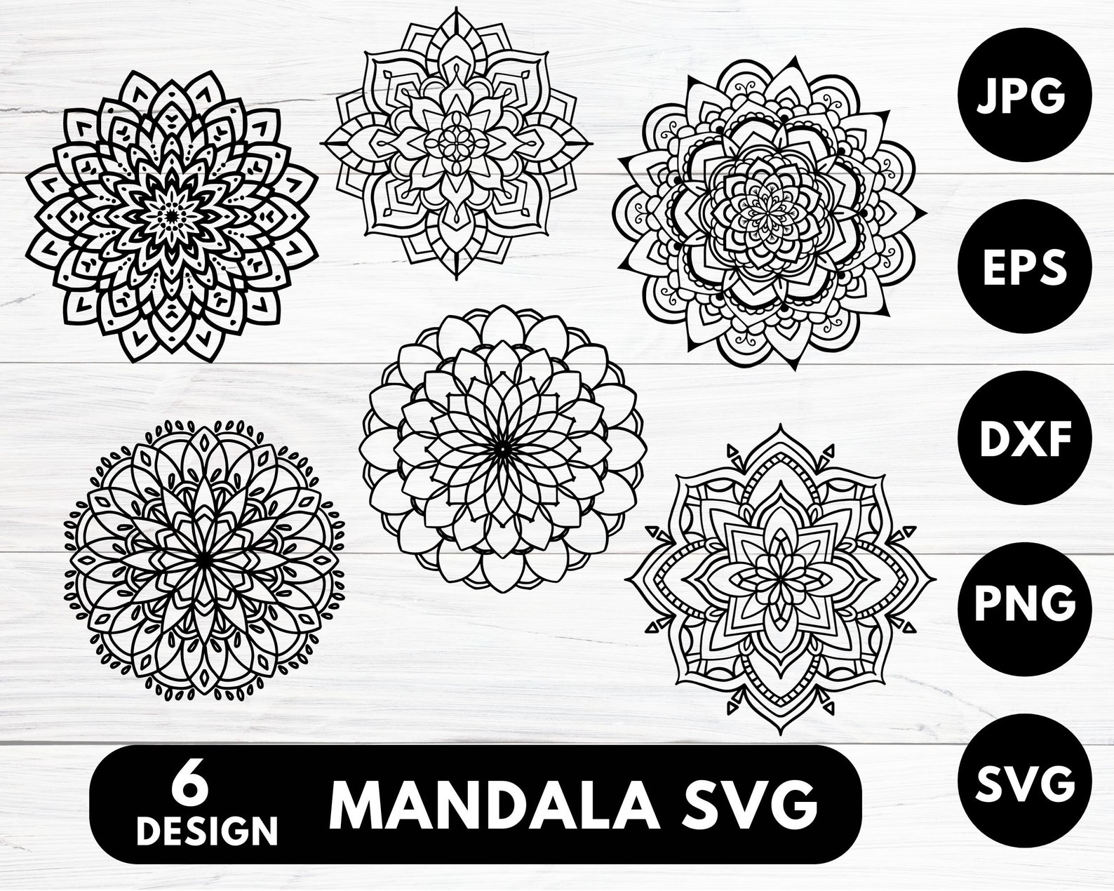 Mandala SVG Bundle, Mandala Designs Svg, Mandala Flower Svg, Mandala ...