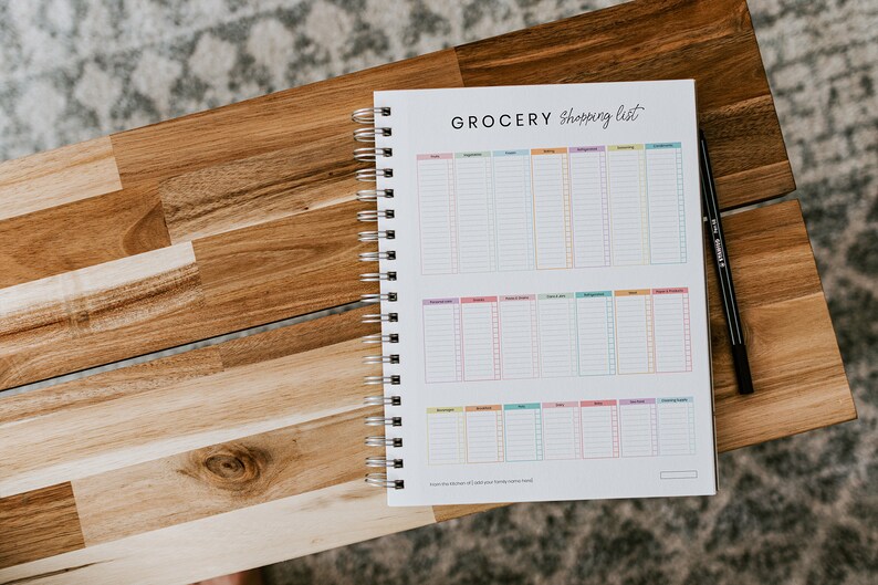 Ultimate Shopping Planner - Editable Grocery List - Digital Organizer ...