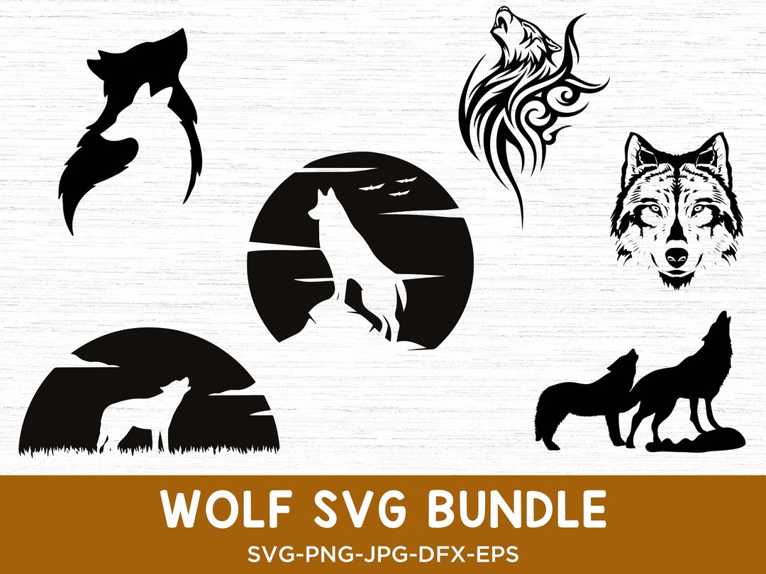 SVG Wolf Bundle, Clipart Cut Files (png, Eps, Jpg, Dfx) - Etsy