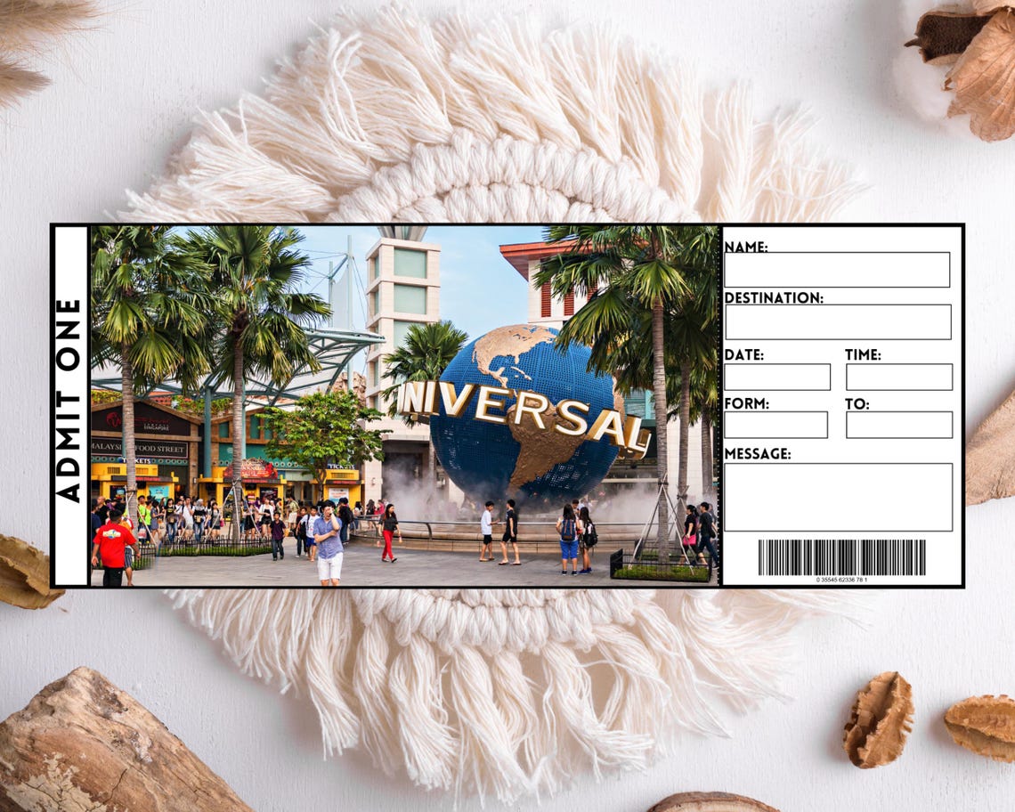 Universal Surprise Trip Ticket Template, Printable Boarding Pass (PDF ...