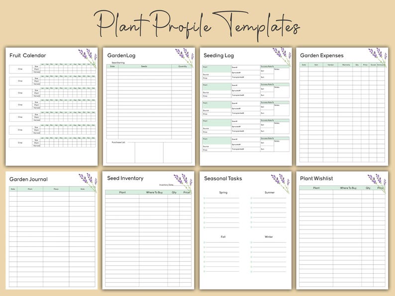 Garden Planner Printable, Garden Planner, Plant Planner, Garden Journal ...