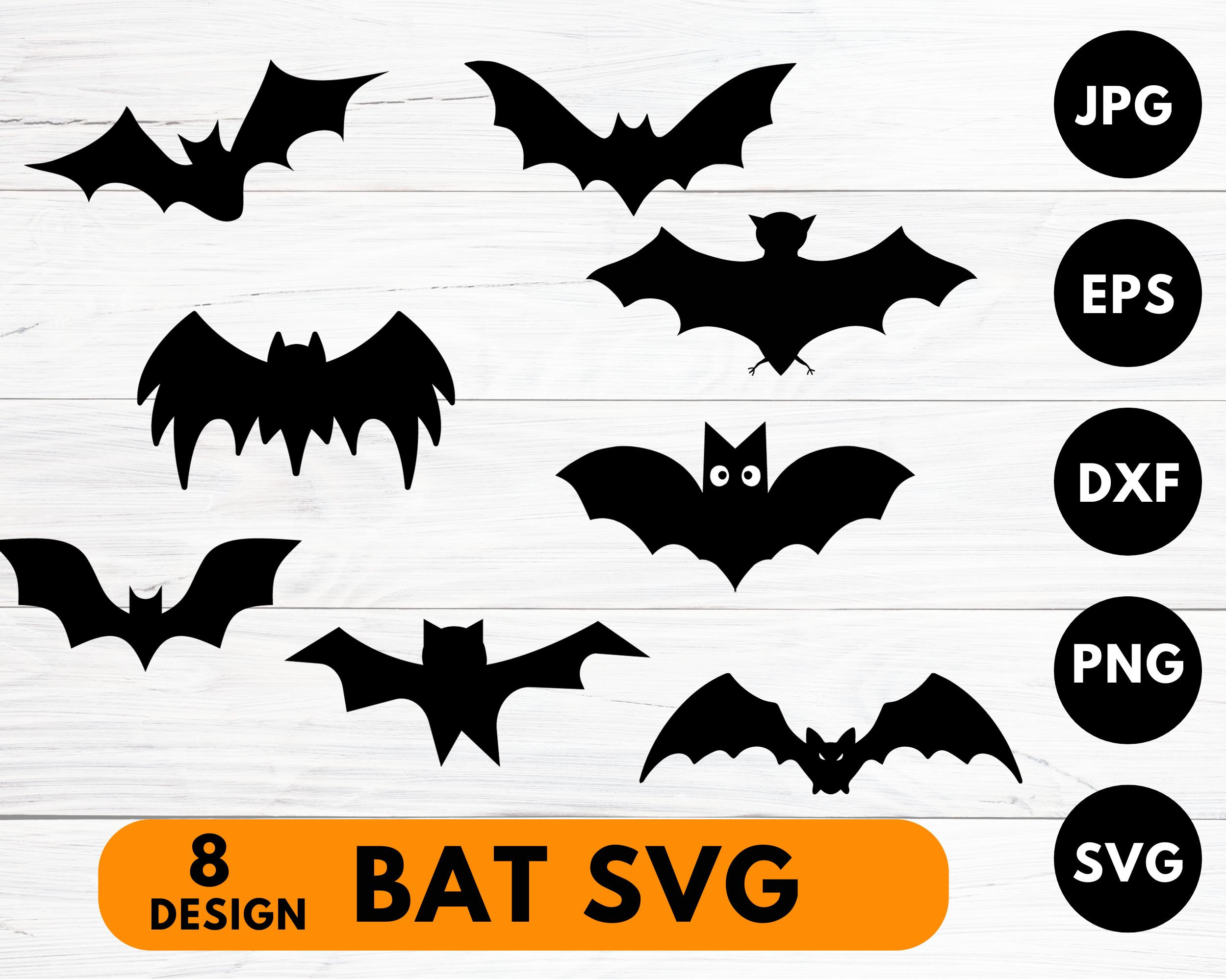 Bat SVG, Png, Bats SVG, Flying Bats, Party Decors Svg, Halloween, Night ...