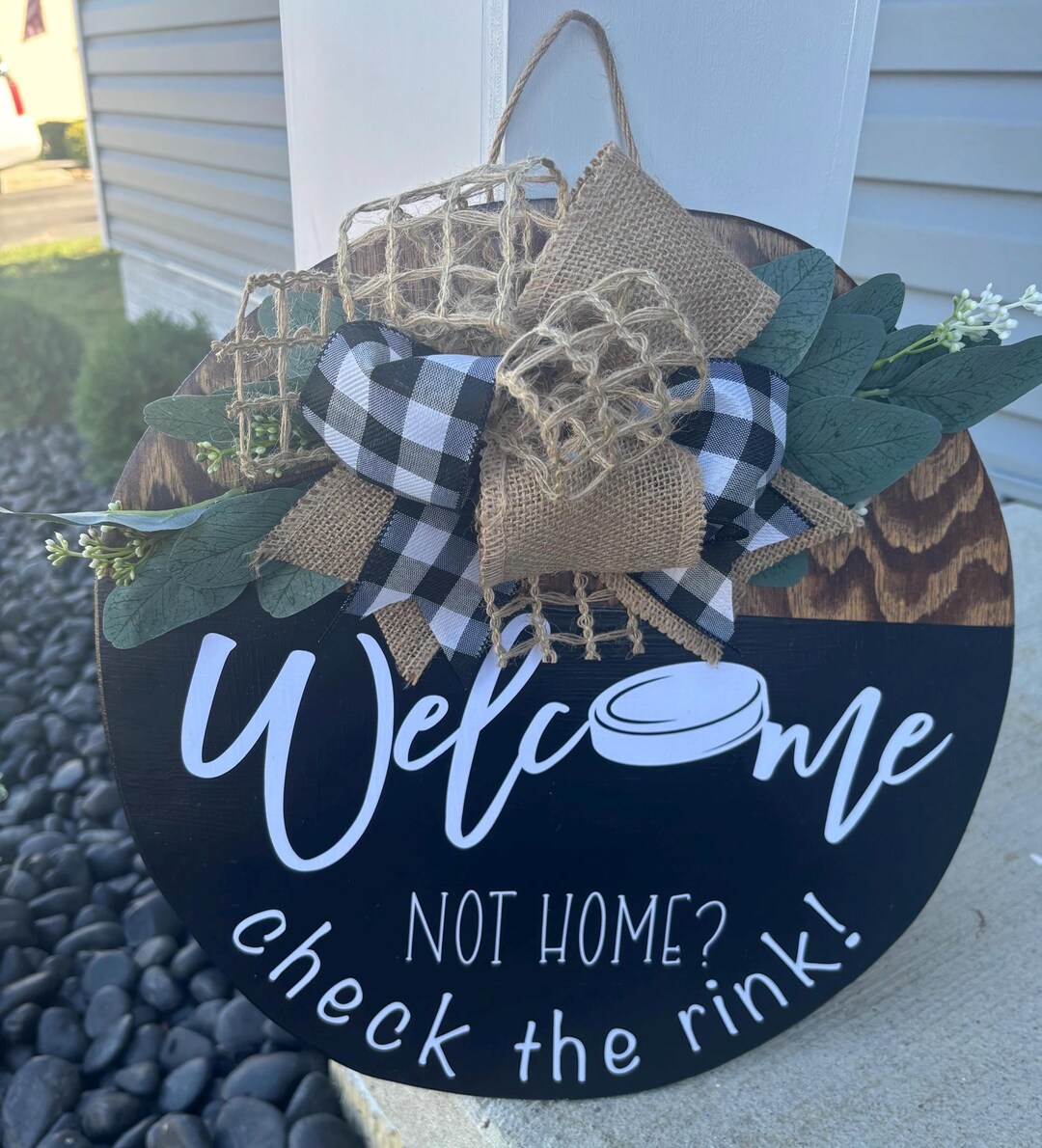 Sports Welcome Sign, Front Door Decor, Front Door Wreath, Welcome Sign ...