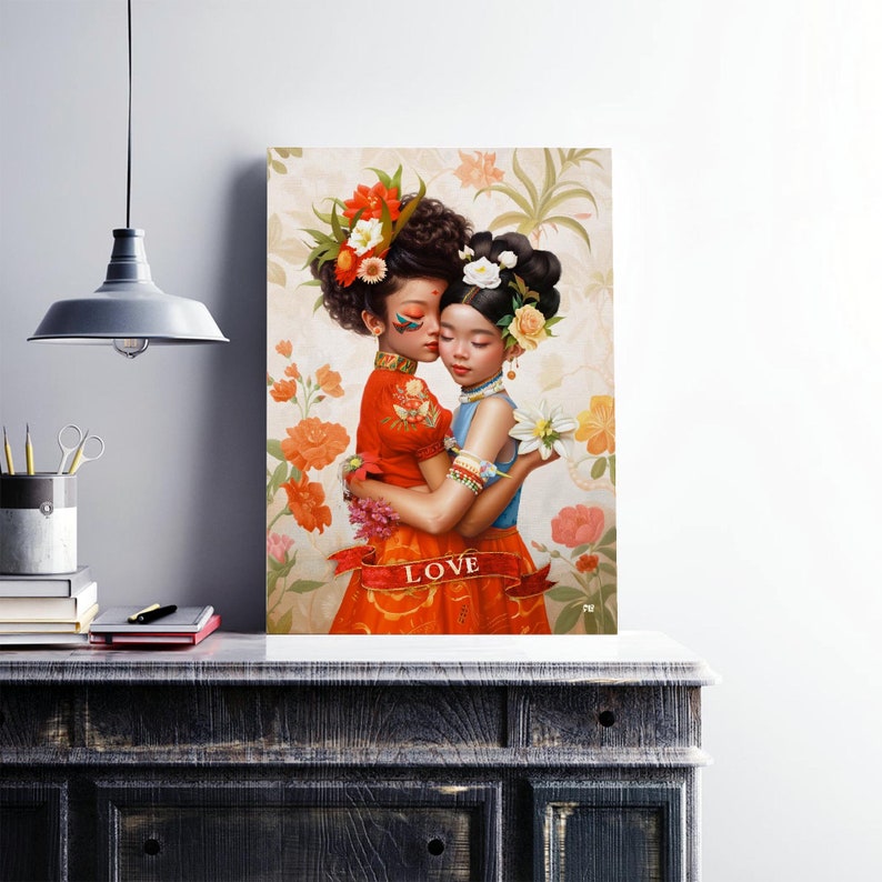 LGBT Hug, Postcard, Poster, Lesbian, Woman, Bisexual, Transgender ...