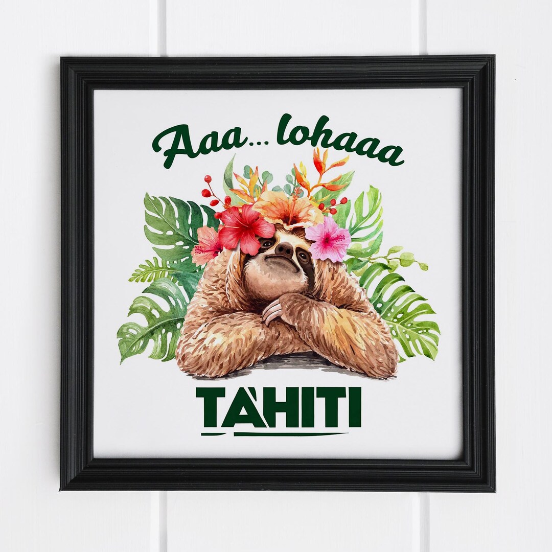 Tahiti Poster, Tahiti Print, Illustration, Tahiti Island, Aloha, Tahiti ...