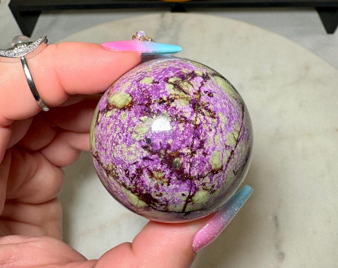 Rare Atlantisite Stichtite Sphere - Etsy
