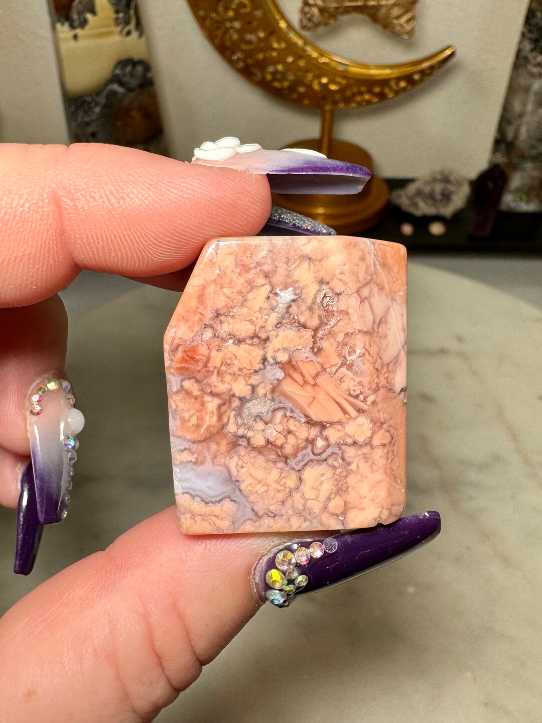 Pink Agate Aka Cotton Candy Agate Free Form - Etsy