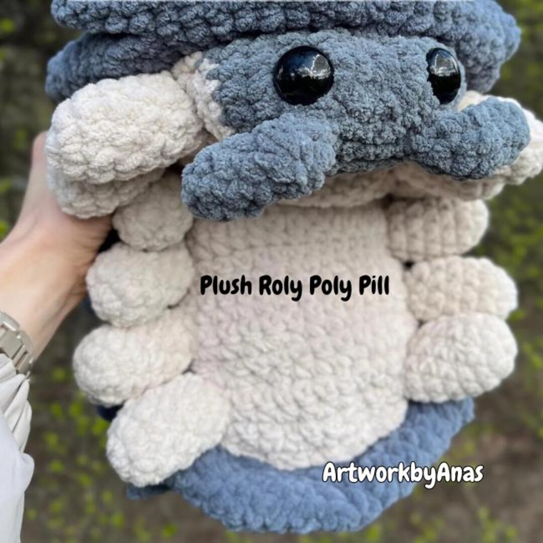 Roly Poly Pill Bug Crochet Pattern - Plush Amigurumi Isopod, English ...