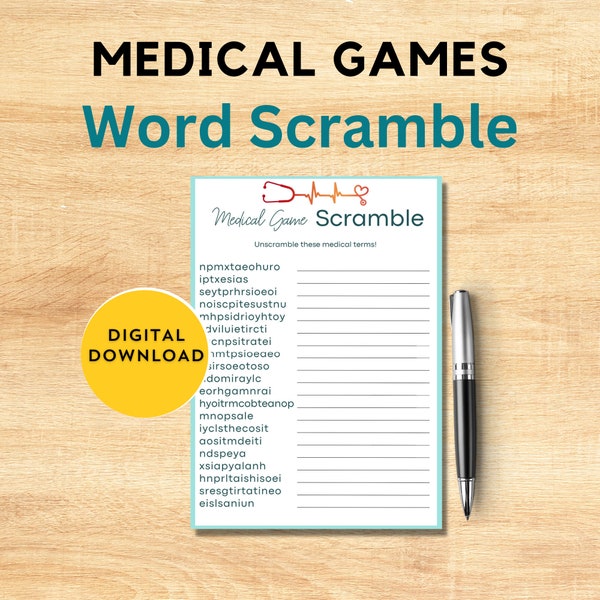 Medical Bingo Printable Game Game for Nurses Doctors Nurses Party Game ...