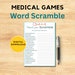 Medical Scramble Word Game | Medical Game for Nurses Doctors |printable ...