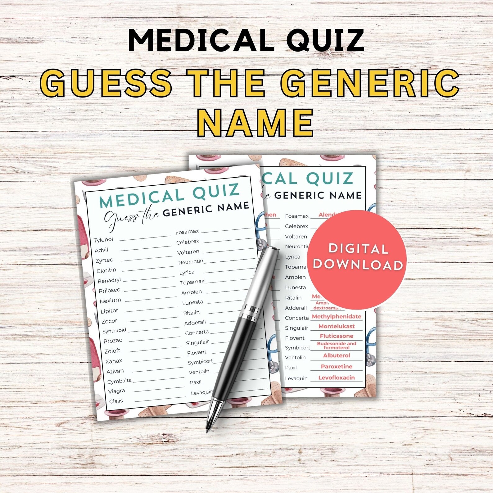 Medical Game, Guess the Medication Game, Doctor Games, Nurses Game ...