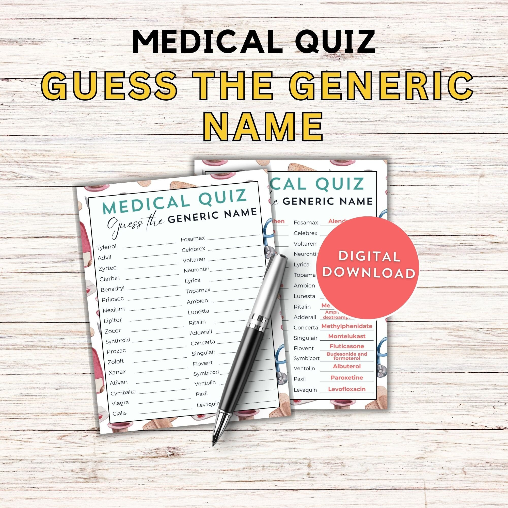 Medical Game, Guess the Medication Game, Doctor Games, Nurses Game ...