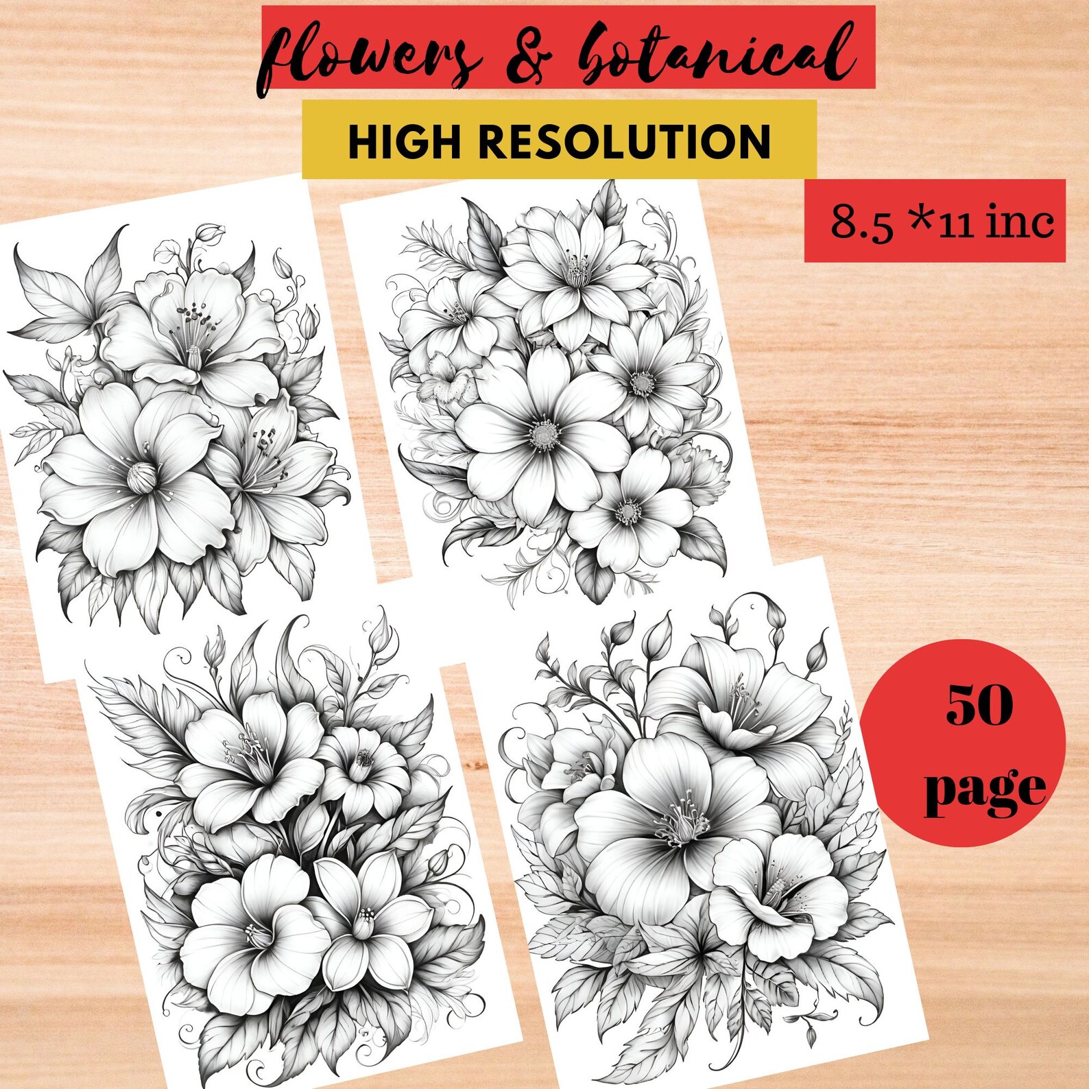 Coloring Pages, Elegant Floral Designs, Coloring Pages, Relaxing Floral ...