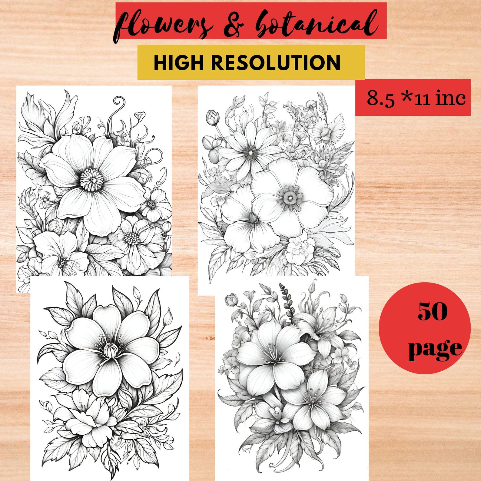 Coloring Pages, Elegant Floral Designs, Coloring Pages, Relaxing Floral ...