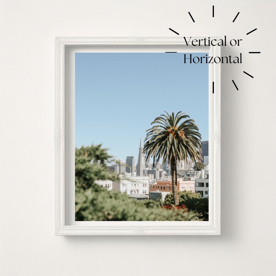 San Francisco, California Photo Print | SF Bay Area Poster | Palm Tree ...