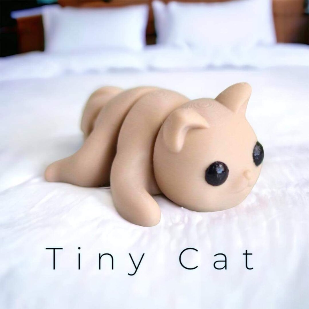 Tiny Cat Fidget Toy Keychain Pet Fidget Keychain Cats 3D Printed Toy ...