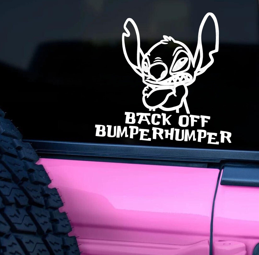 Funny Car Sticker Stitch Bumper Humper Funny Car Sticker Car Sticker ...