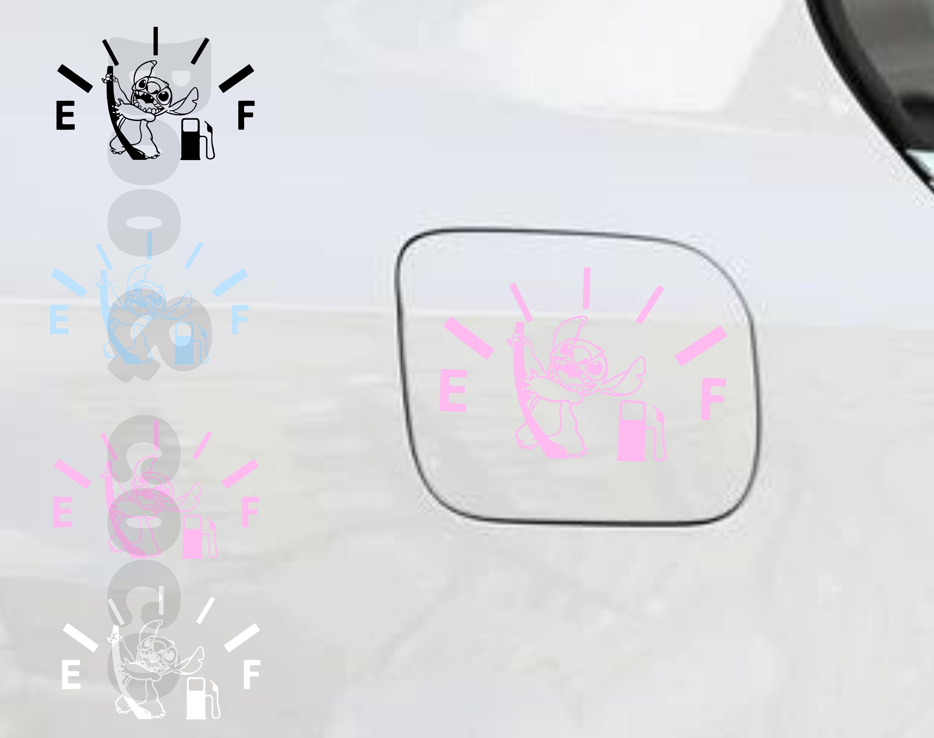 Funny Car Sticker Stitch Pulling Back Gas Fuel Cap Car - Etsy Australia