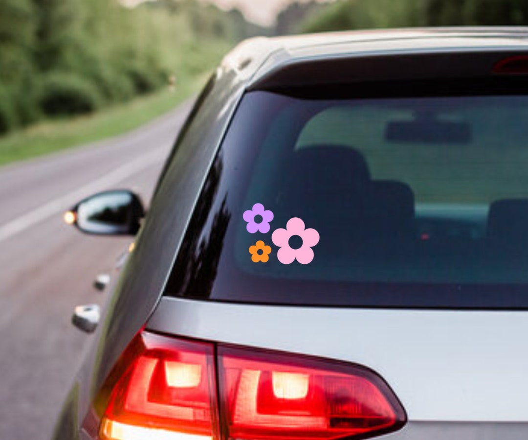 Flower Gas Cap Sticker Flower Decal Floral Stickerscar - Etsy