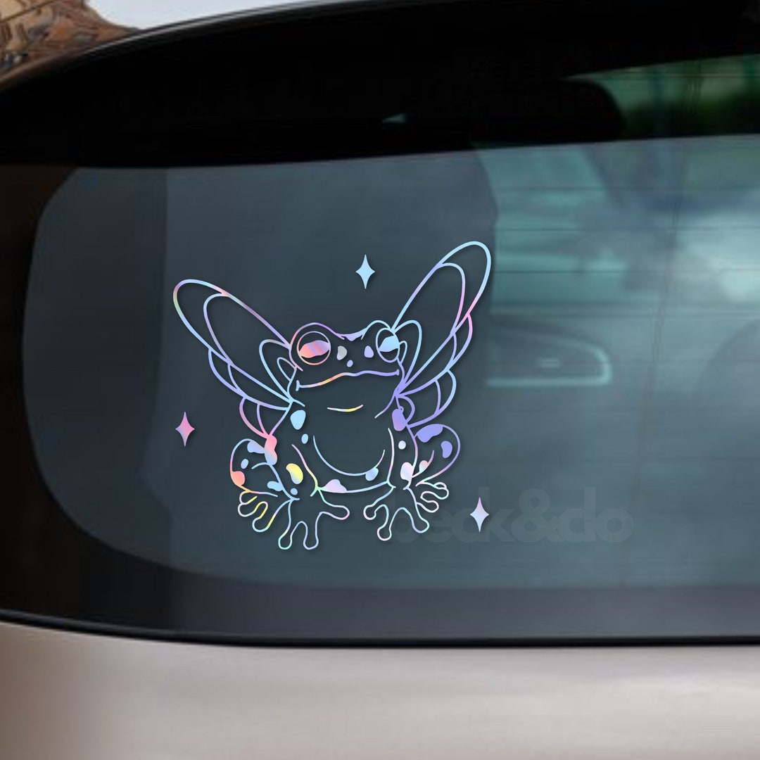 Cute Car Sticker Frog Heart Decal Frog Decal Laptop Decal Mystical Car ...