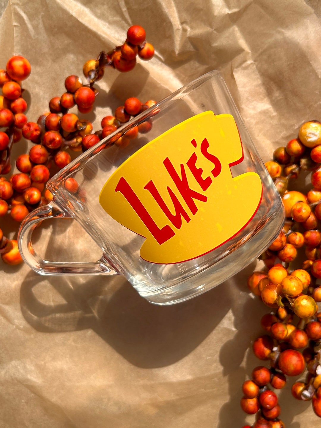 Luke Logo Small Coffee Mug Mug Gilmore Inspired Luke's Diner Cute ...