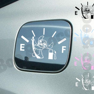 Funny Car Sticker Stitch Pulling Back Gas Fuel Cap Car Sticker Colour ...