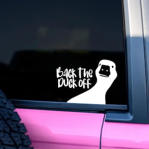 Funny Duck Car Sticker Duck Bumper Humper Funny Car Sticker Car Sticker ...