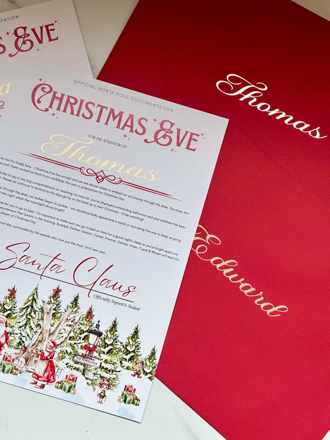 Christmas Eve Letter From Santa Santa Letter Christmas Eve Box Letter ...