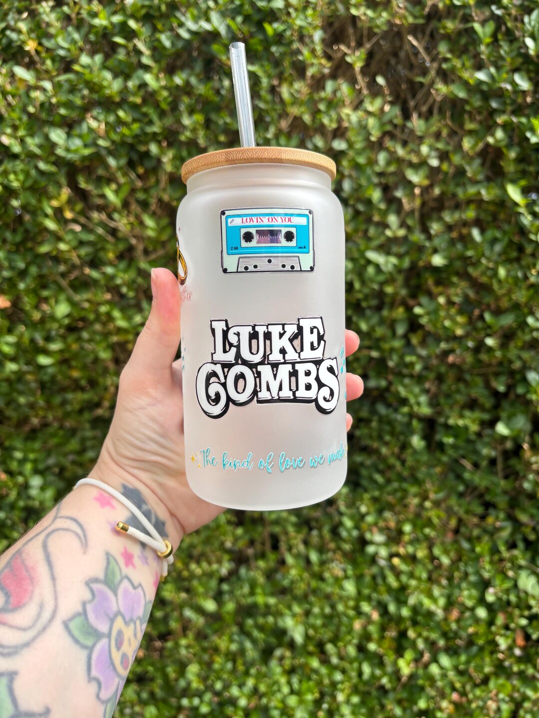 Luke Combs Glass, Luke Combs Glass Can Tumbler, Country Music Glass ...