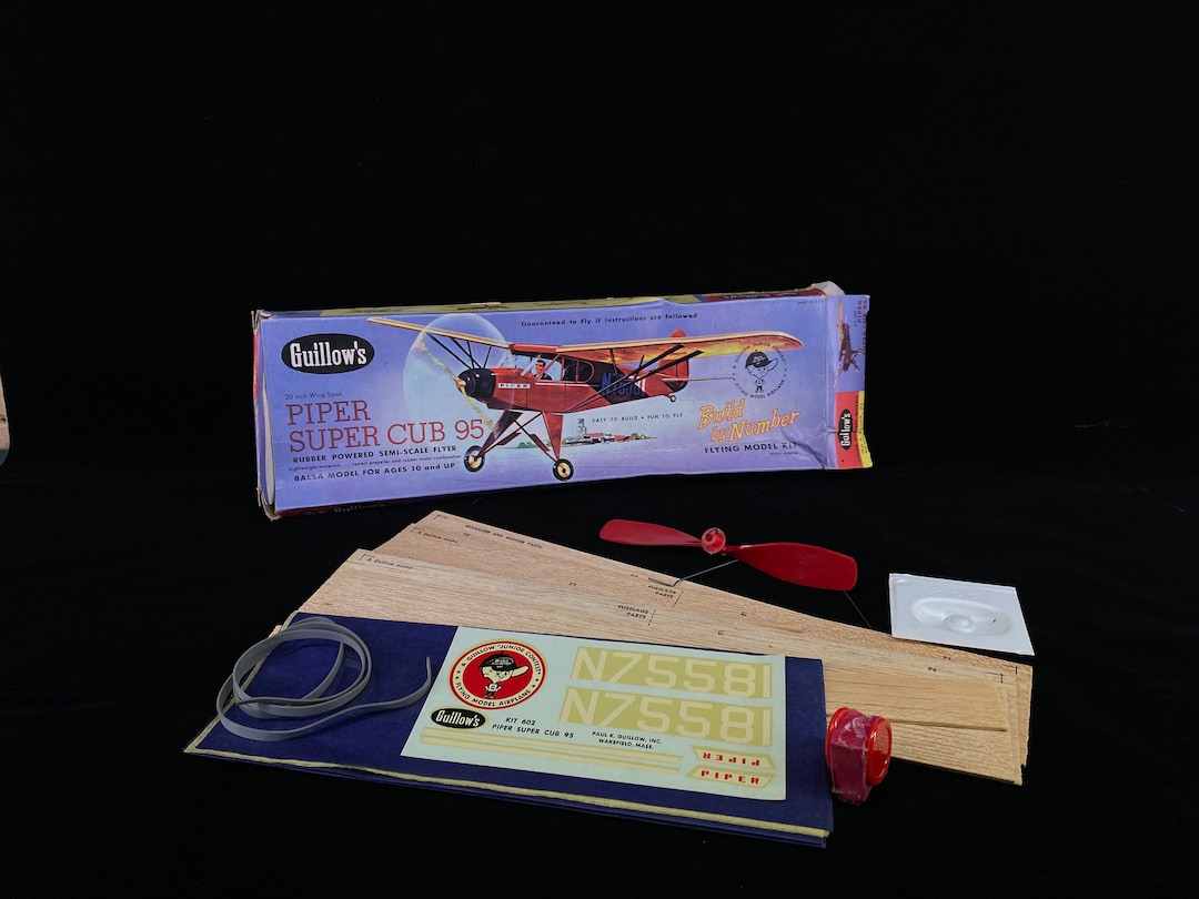 Guillows 20inch Piper Super Cub 95, Rubber Powered Semi Scale Flyer ...