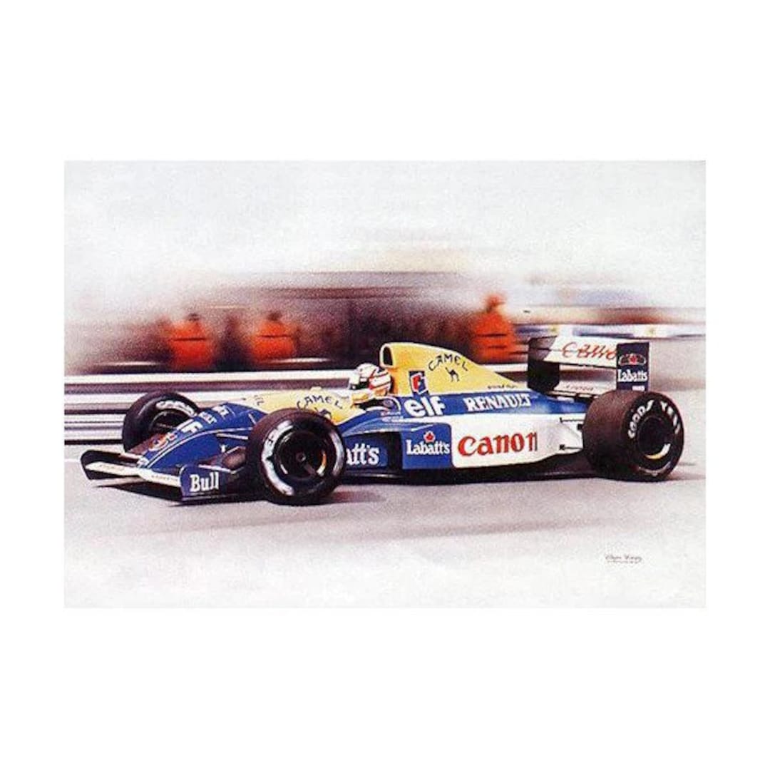 Vintage Limited Edition Print of Mansell at Monaco by Wayne Vickery - Etsy