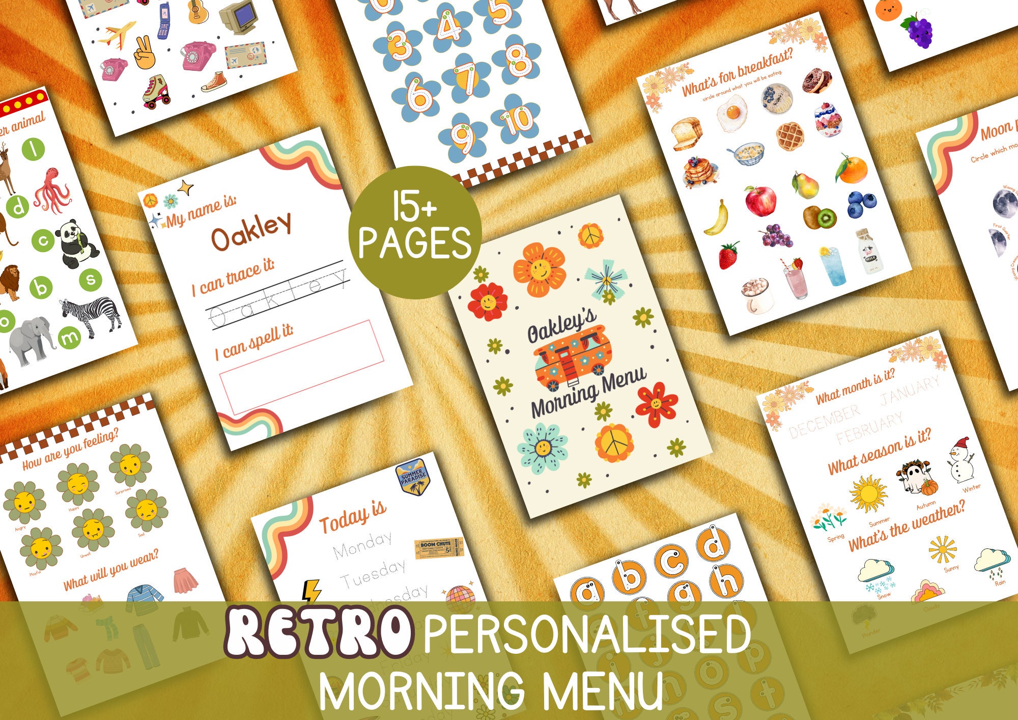 Morning Menu Homeschool Printable Morning Menu Preschool Morning Menu ...