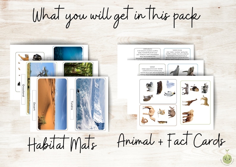 Animal Matching Habitat Unit Study Printable Homeschool Activities for ...