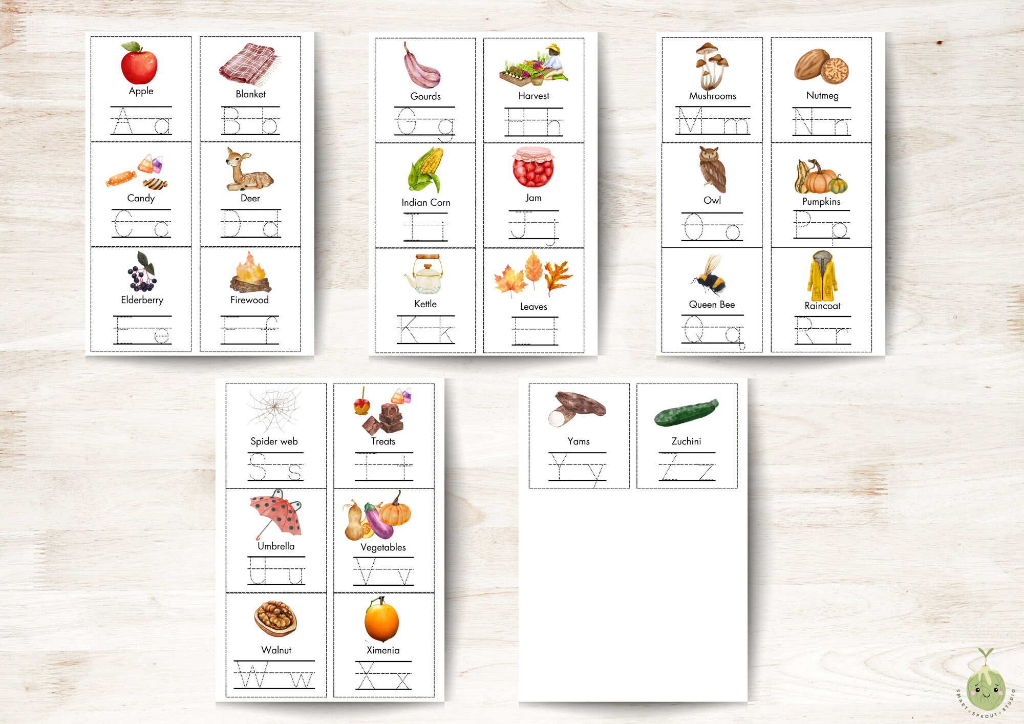 Alphabet Tracing Phonetic Cards Printable for Toddlers Montessori ...