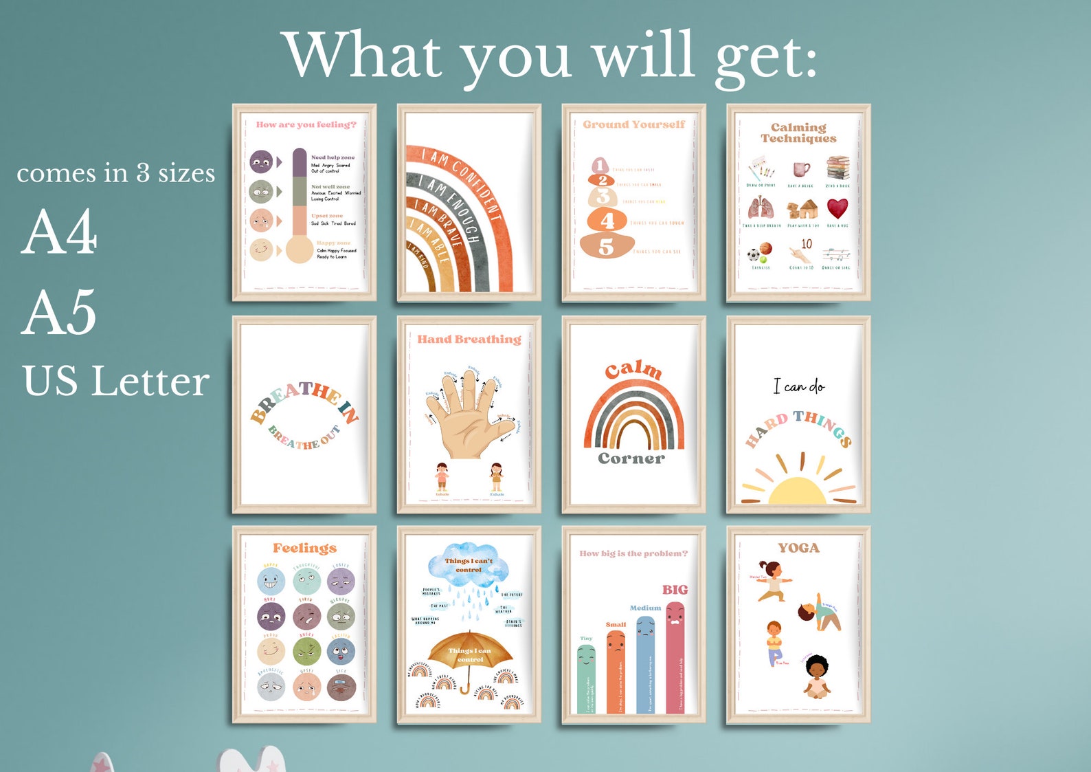 Calming Corner Poster Classroom Boho Calm Down Corner Printable ...