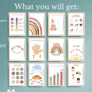 Calming Corner Poster Classroom Boho Calm Down Corner Printable ...