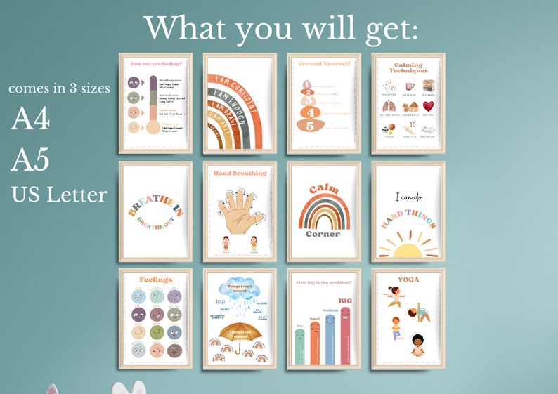 Calming Corner Poster Classroom Boho Calm Down Corner Printable ...