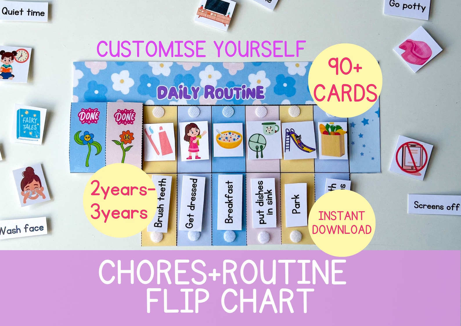 Flip Chart for Toddlers Routine Chart for Kids Chore Chart for Kids ...