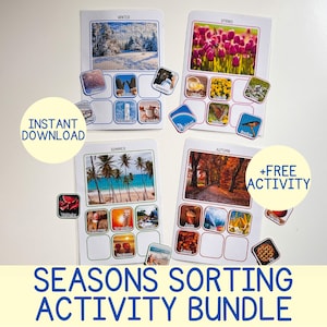 Homeschool Printable Seasons Sorting Activity for Kindergarten and ...
