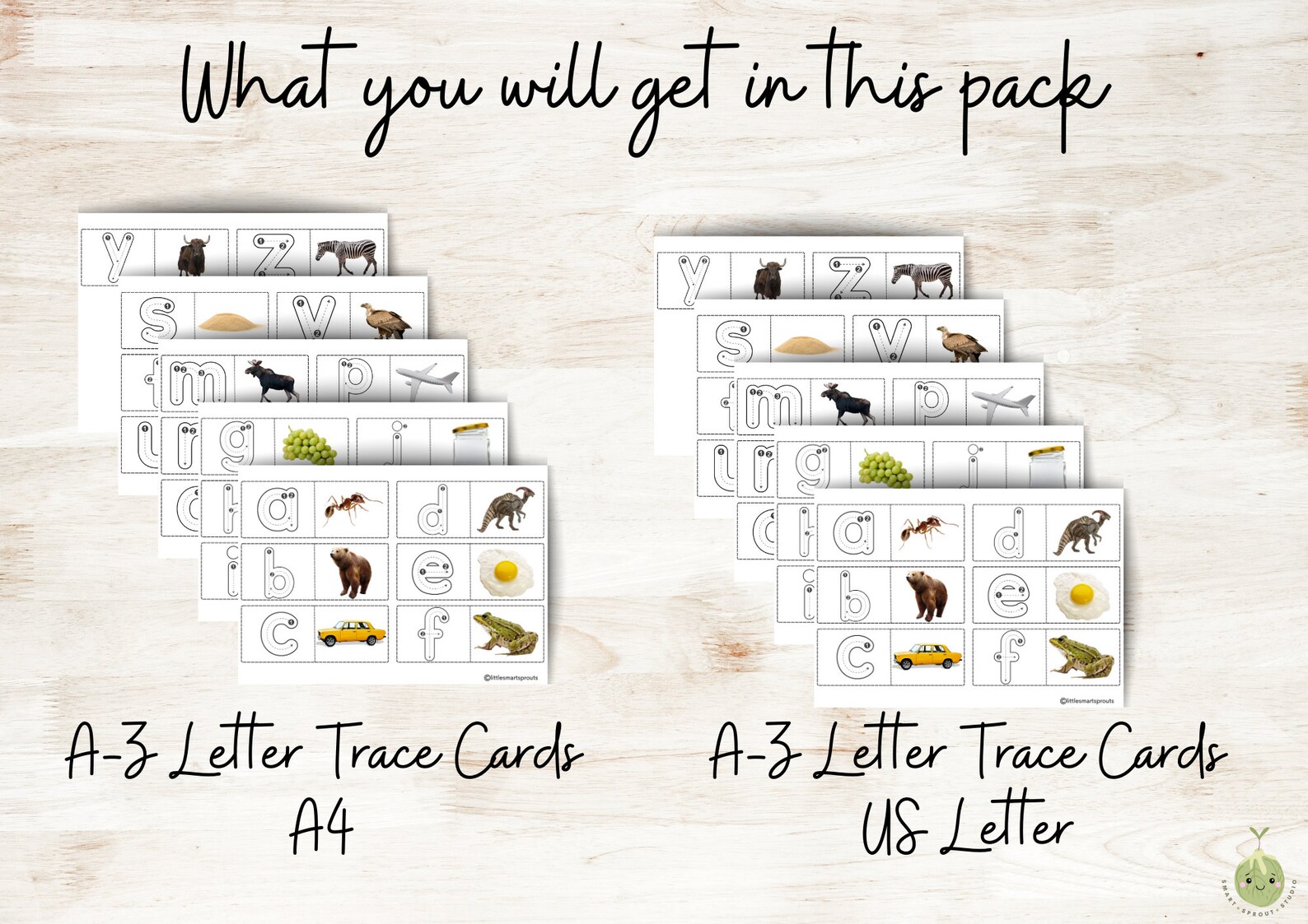 Alphabet Tracing Phonetic Cards Printable for Toddlers Montessori ...