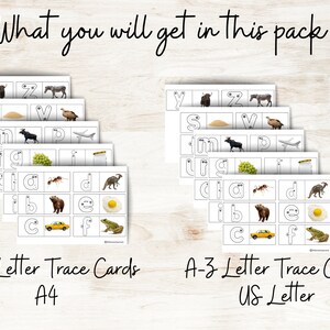 Alphabet Tracing Phonetic Cards Printable for Toddlers Montessori ...