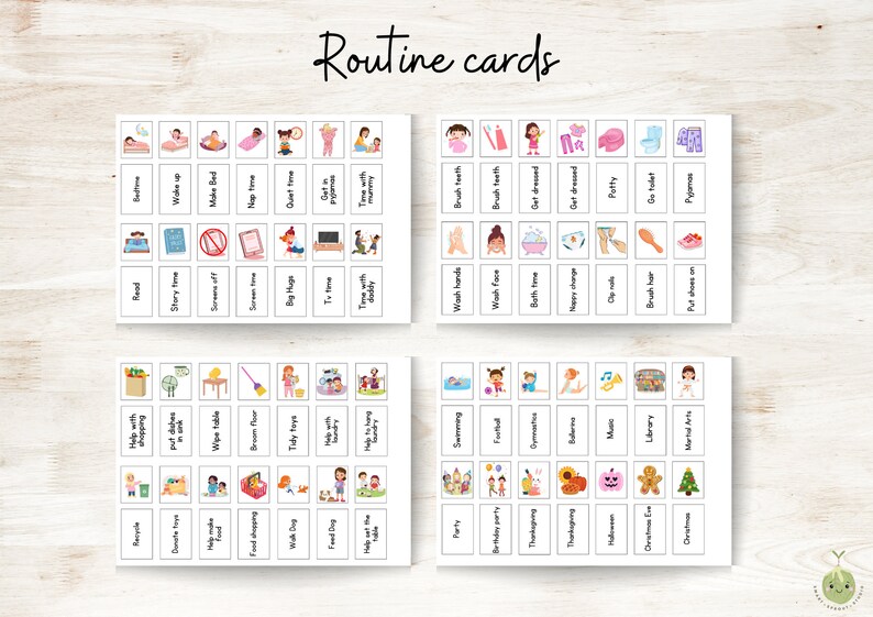 Chore Routine Chart for Toddlers Routine Flip Chart Visual Chore Chart ...