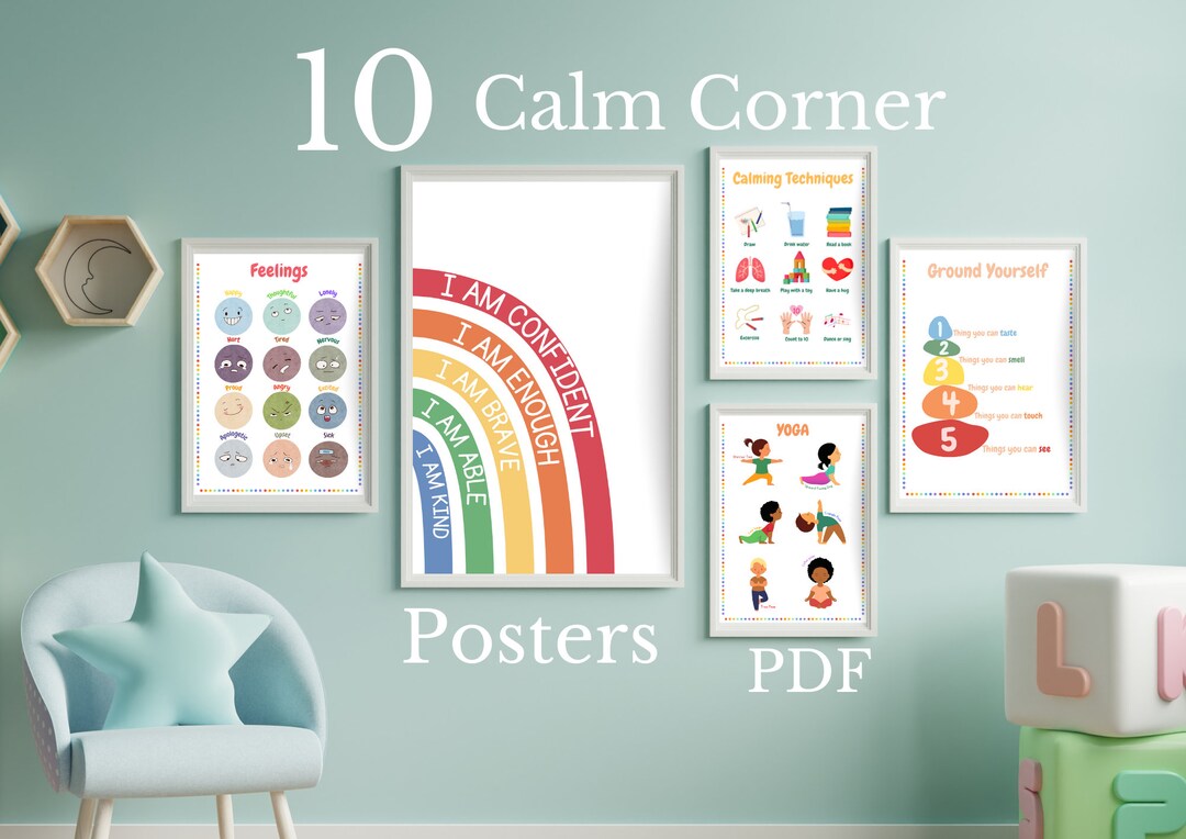 Calming Corner Printable Calm Down Corner Toddler Calming Down Print ...