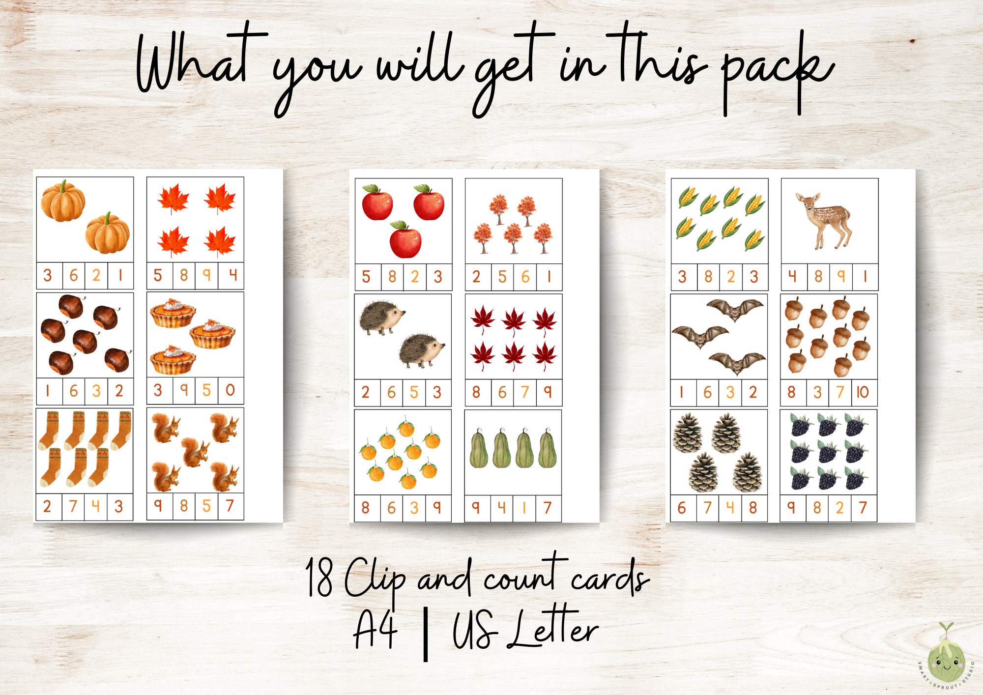 Count and Clip Cards 1-10 Printable Activity for Toddlers - Etsy