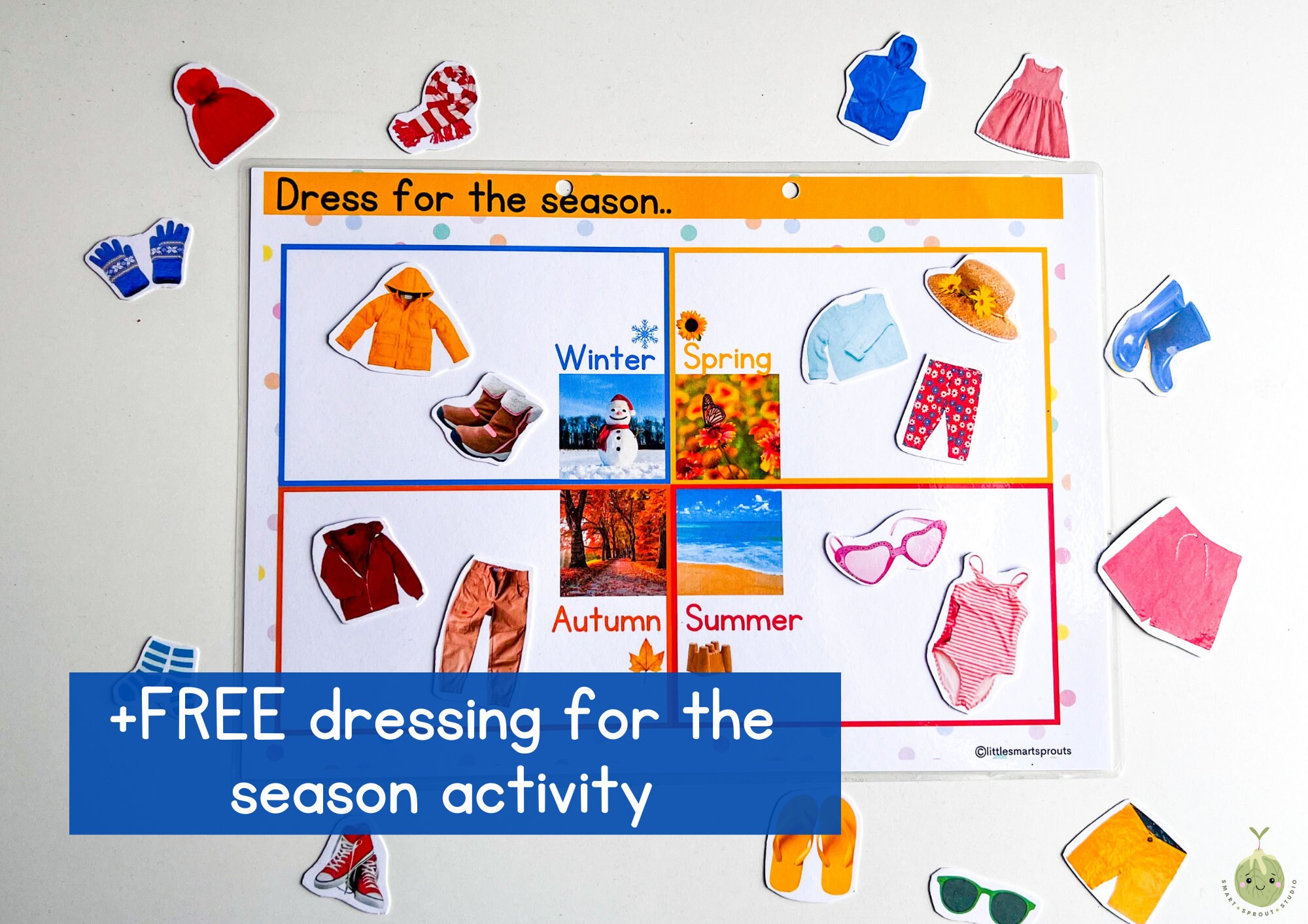 Homeschool Printable Seasons Sorting Activity for Kindergarten - Etsy