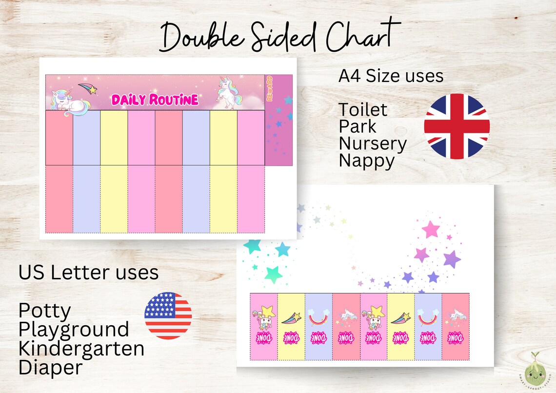 Chore Routine Chart for Toddlers Routine Flip Chart Visual Chore Chart ...