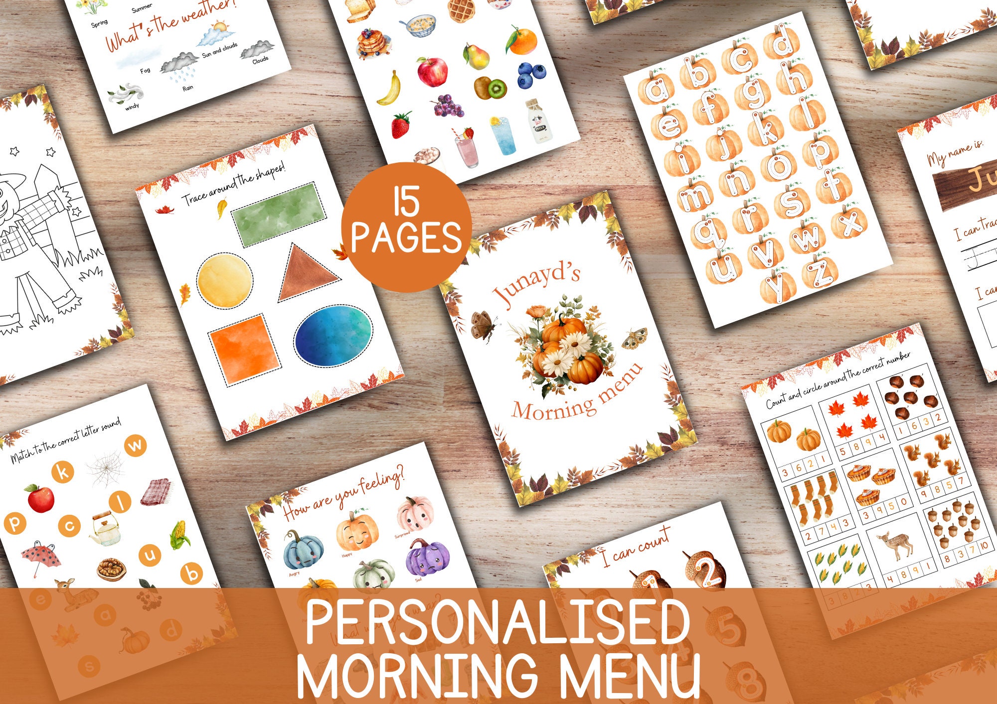 Morning Menu Homeschool Printable Morning Menu Preschool Morning Menu ...
